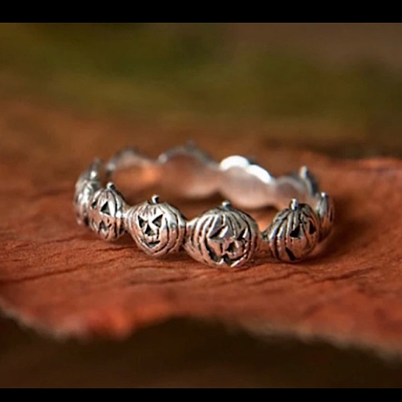 Jewelry | Pumpkin Patch Farm Jack O Lantern Ring Silver New Unisex Jewelry Cute Pumpkins | Poshmark